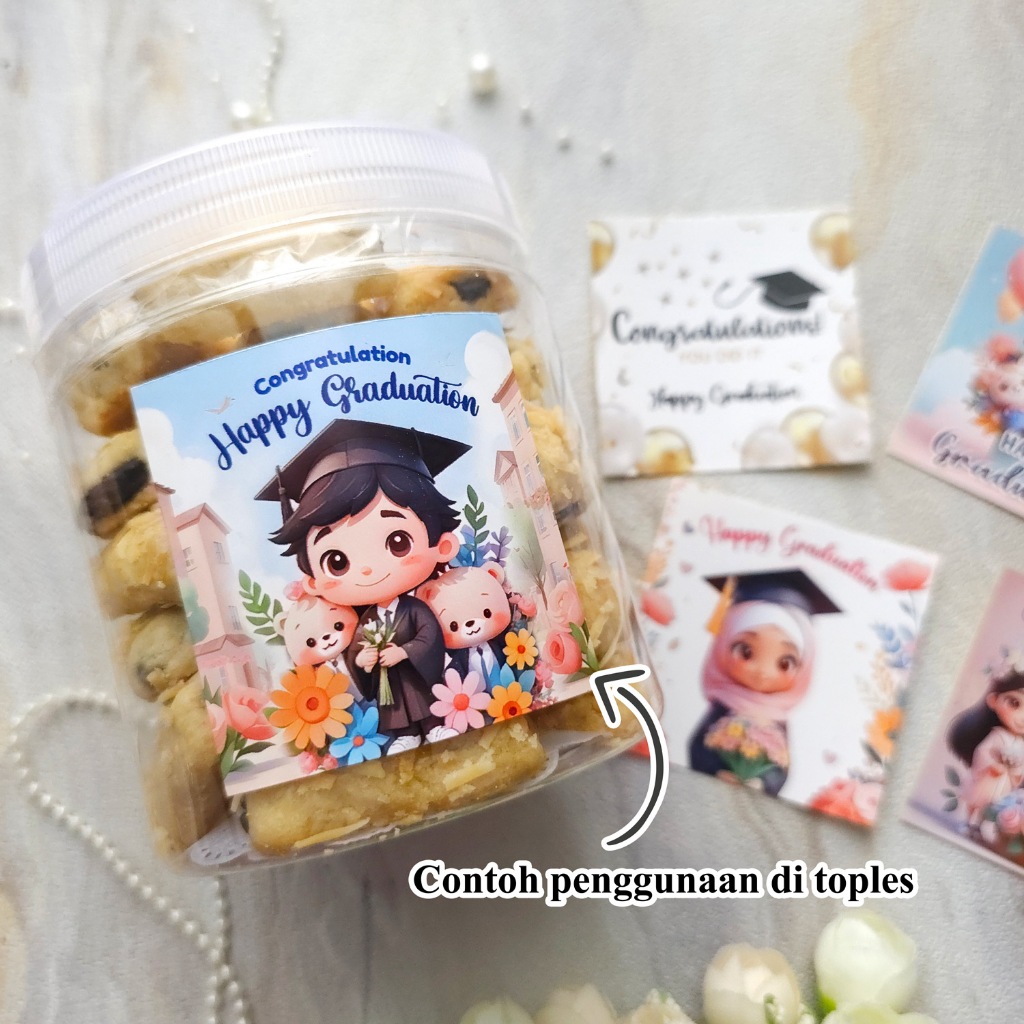 Jual Stiker Sticker Graduation Wisuda congratulation 6cm READY STOK ...