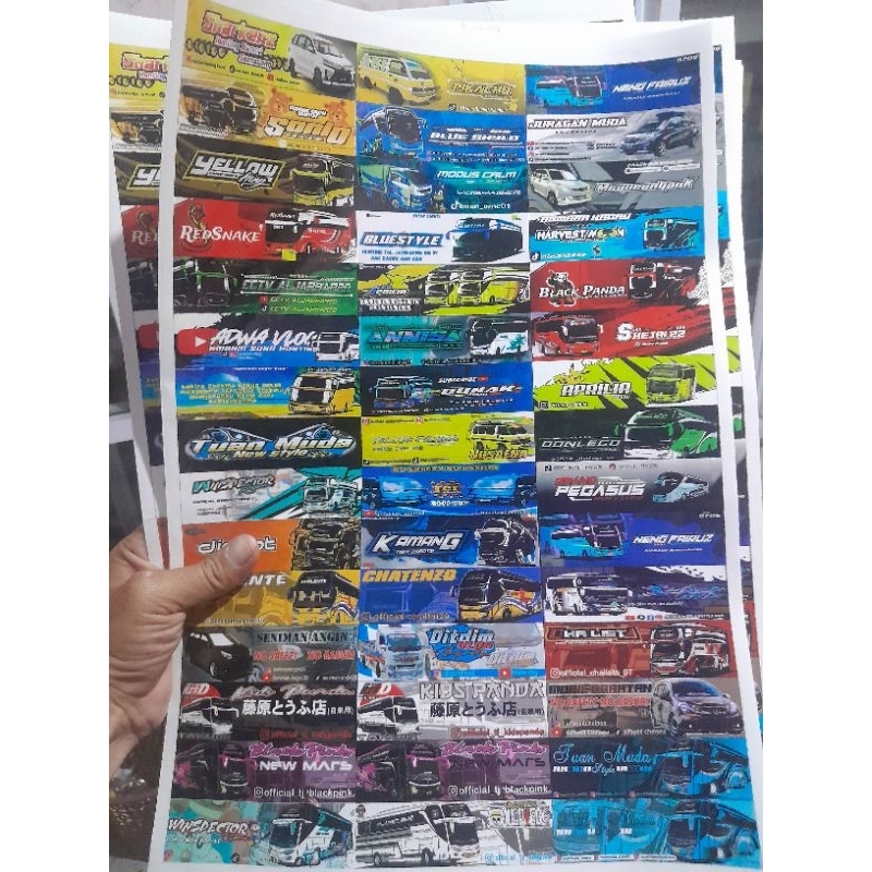 Jual STIKER BUS BASURI YELOW PANDA ORIGINAL/STIKER BUS KIDS PANDA ANTI ...