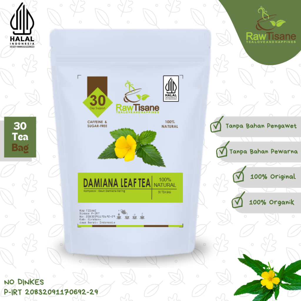 Jual RAW TISANE Damiana Leaf Tea : Teh Daun Damiana / Teh Celup Daun ...