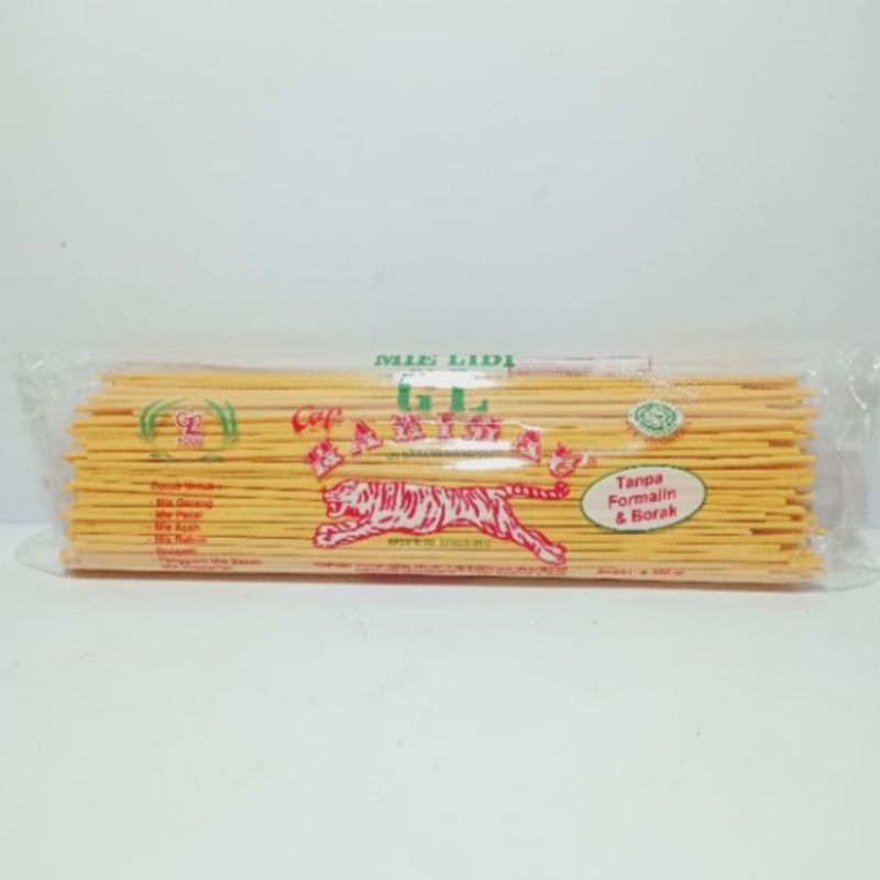 Jual Mi lidi kuning GL cap harimau - mie kering gandum - mi gomak 500 g ...