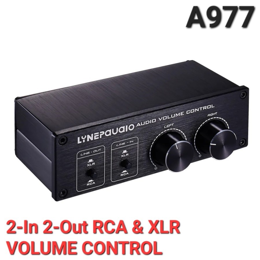 Jual LINEP A977 2-In 2-Out Switch Volume Control Left & Right RCA & XLR ...
