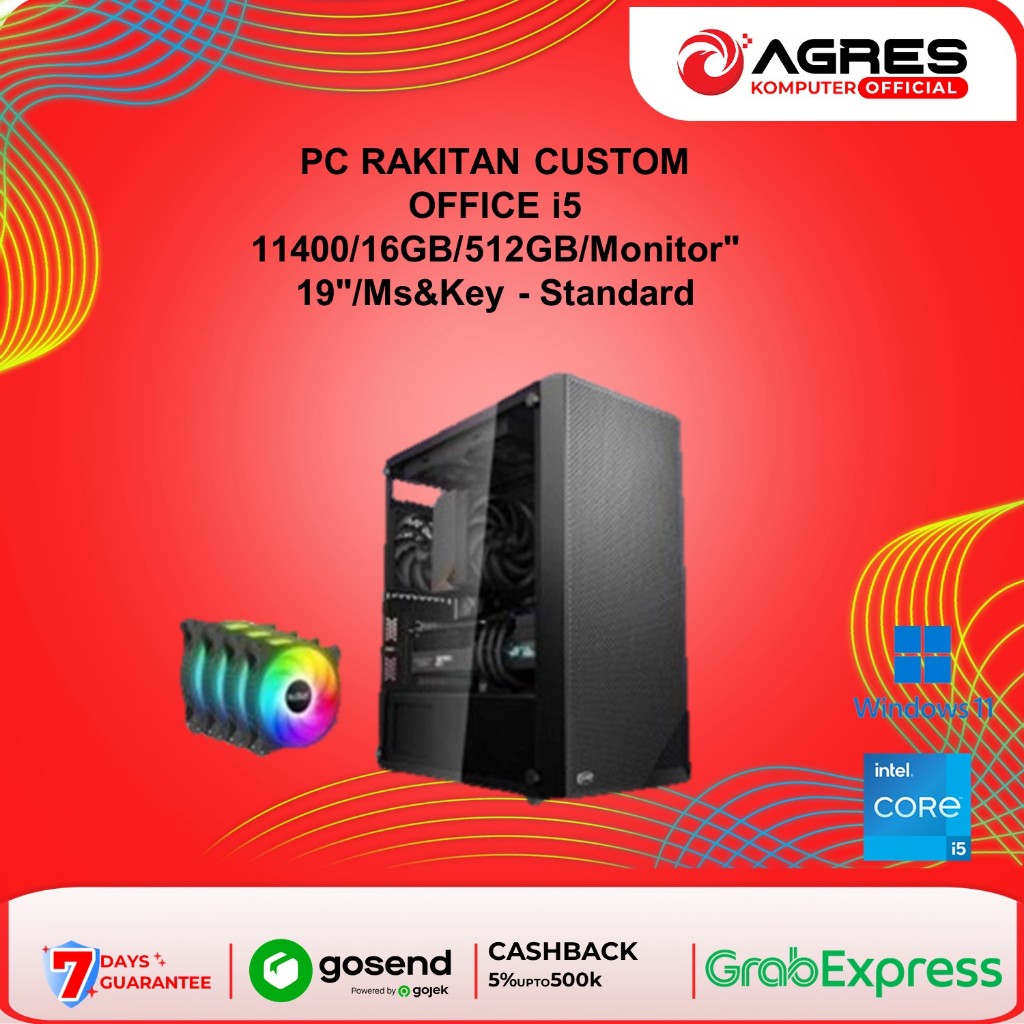 Jual PC RAKITAN GAMING CUSTOM / PC GAMING FULL SET OFFICE i5 11400/16GB ...