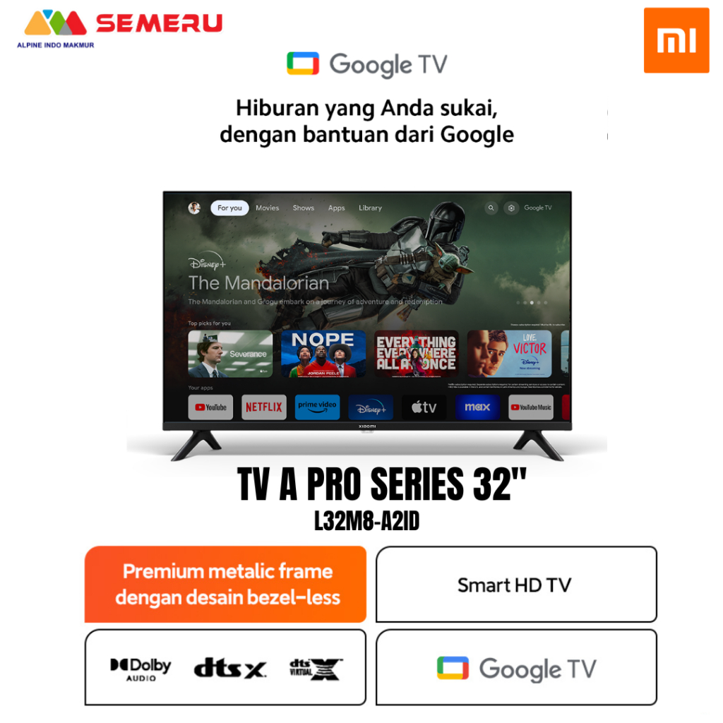 Jual XIAOMI TV A PRO SERIES 32 INC L32M8-A2ID GEOGLE TV KHUSUS MAKASSAR ...