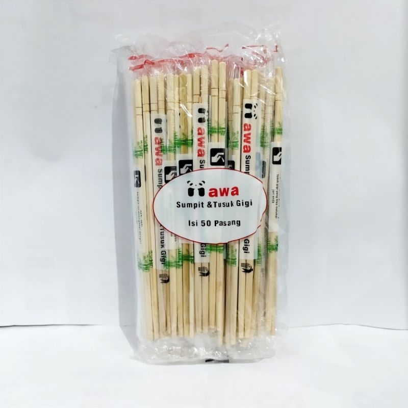 Jual Sumpit Kayu Nagoya + Tusuk gigi/Sumpit bambu isi 50 pasang dan ...