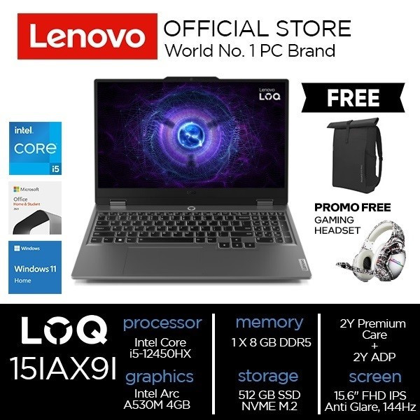 Jual [DISKON 3% s/d 300RB] Lenovo LOQ 15IAX9I 83FQ002HID Core™ i5 ...