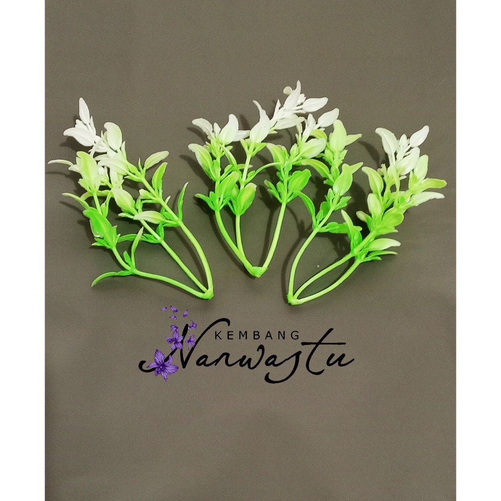 Jual R. Daun Filler Bunga Rumput Aquarium Hiasan Kue Rumput Plastik ...