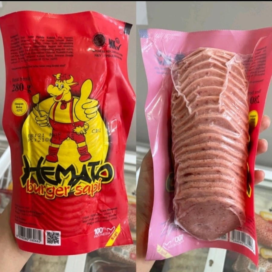 Jual Hemato Daging Burger Sapi 280Gram| Beef Burger Hemato HALAL ...
