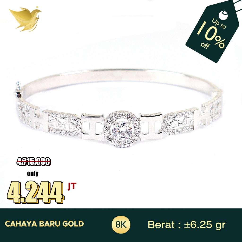 Jual HERA WHITE BANGLE 8K | Shopee Indonesia