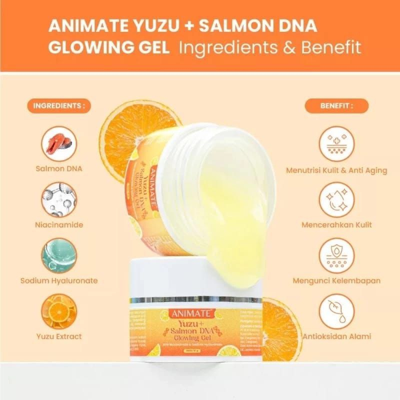Jual ANIMATE YUZU + SALMON DNA GLOWING GEL 10g | Shopee Indonesia