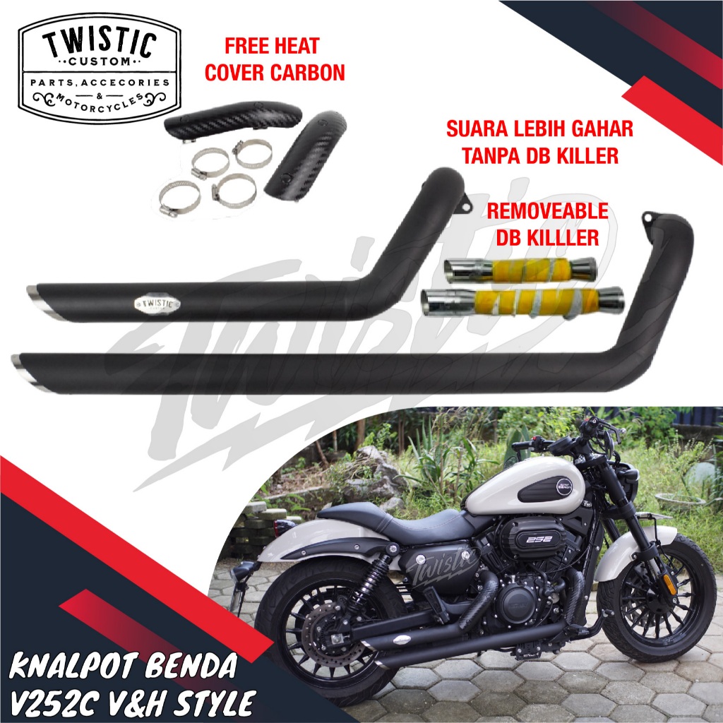 Jual Knalpot Full System Model V&H Sportster Motor Keeway Benda V252C V ...