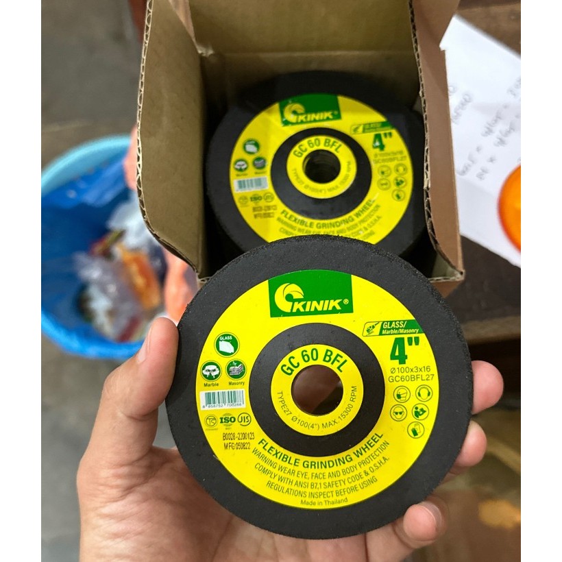 Jual KINIK Batu Poles 4 " inch GC 60 kaca granit Gerinda Gurinda GC60 GC80 GC100 GC120 | Shopee ...