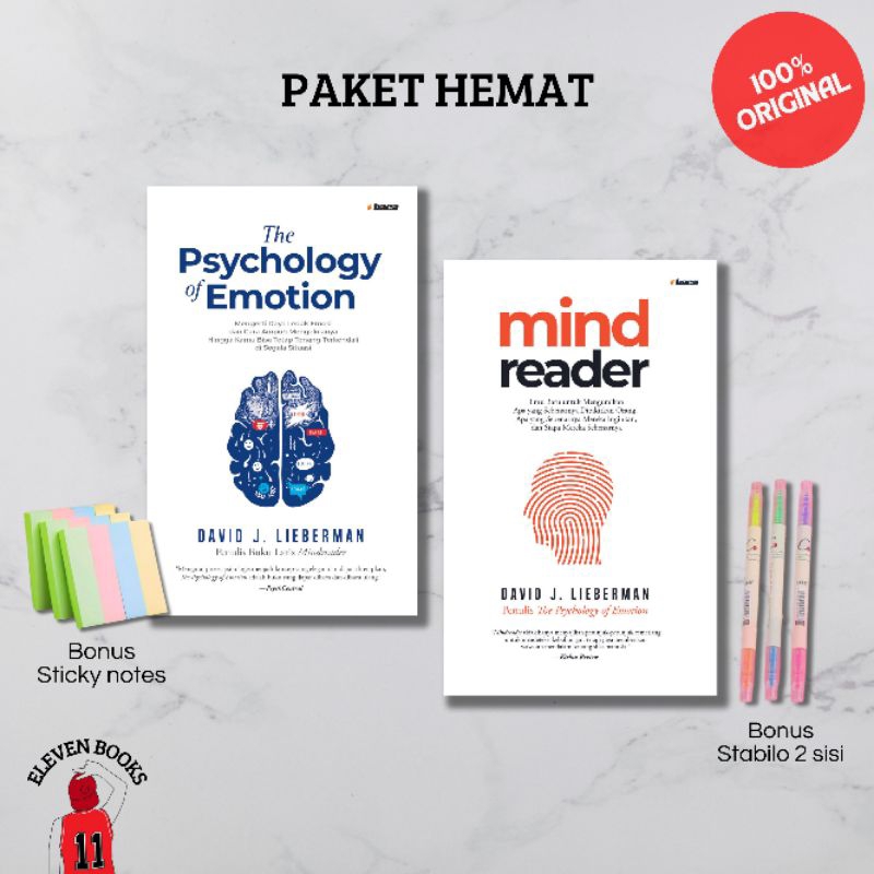 Jual PAKET BUKU ORIGINAL The Psychology of Emotion dan Mindreader - David J. Lieberman (BACA ...