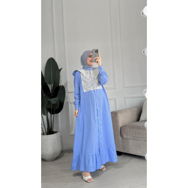 Jual Dress Gamis Triset Athayaa Terbaru Katun Triset Blouse Katun