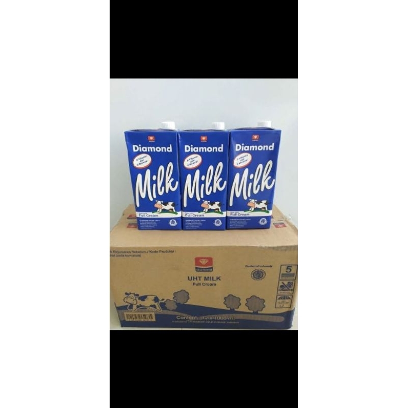Jual UHT DIAMOND 1LT FULL CREAM ISI 12PCS | Shopee Indonesia