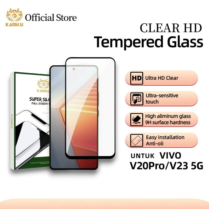 Jual Kamiku Tempered Glass Anti clear untuk VIVO V20 PRO/V23 5G Screen ...