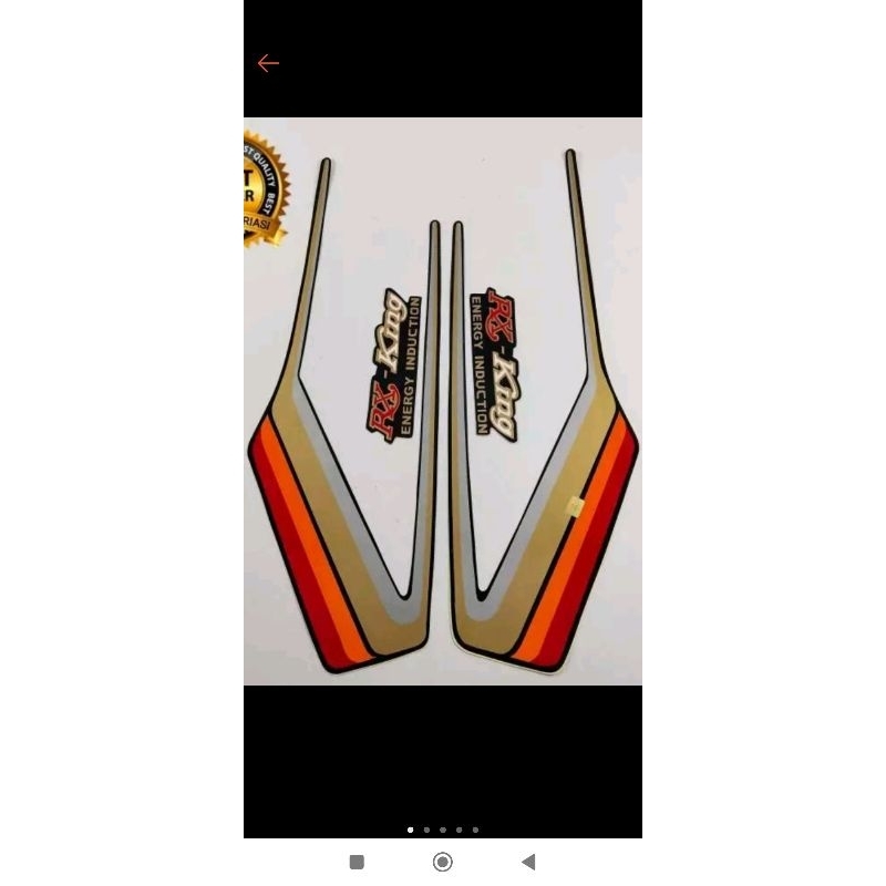 Jual LIST LIS STRIPING TANGKI DOP AKI OLSAM MERAH GOLD 1990 RX KING ...