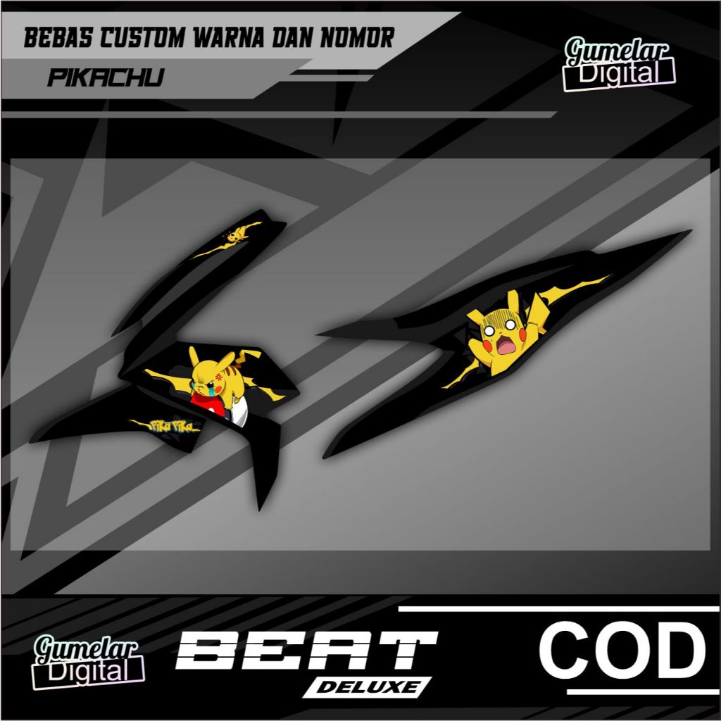 Jual STRIPPING SIMPEL HONDA BEAT DELUXE BEAT STREET PIKACHU POKEMON ...