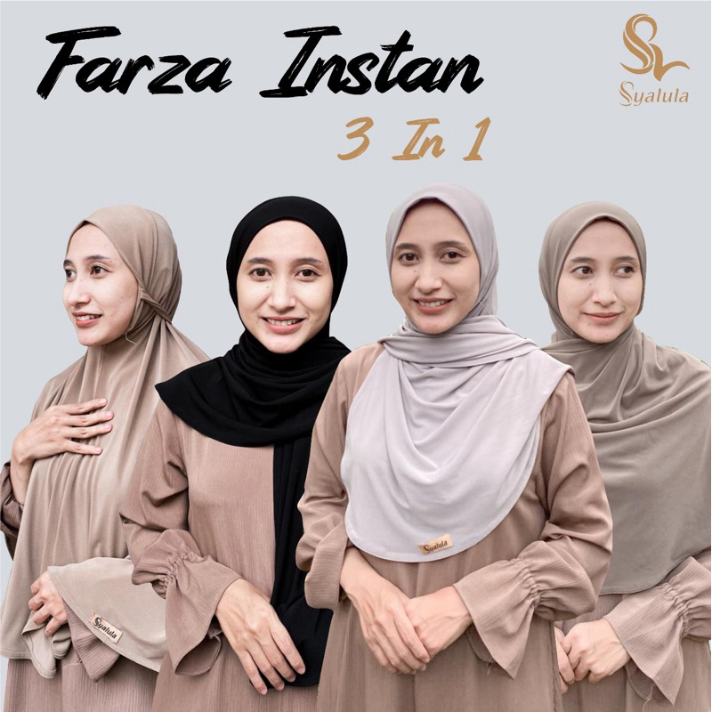 Jual Farza instan 3 In 1 Pasmina Instan by Syalula | Shopee Indonesia