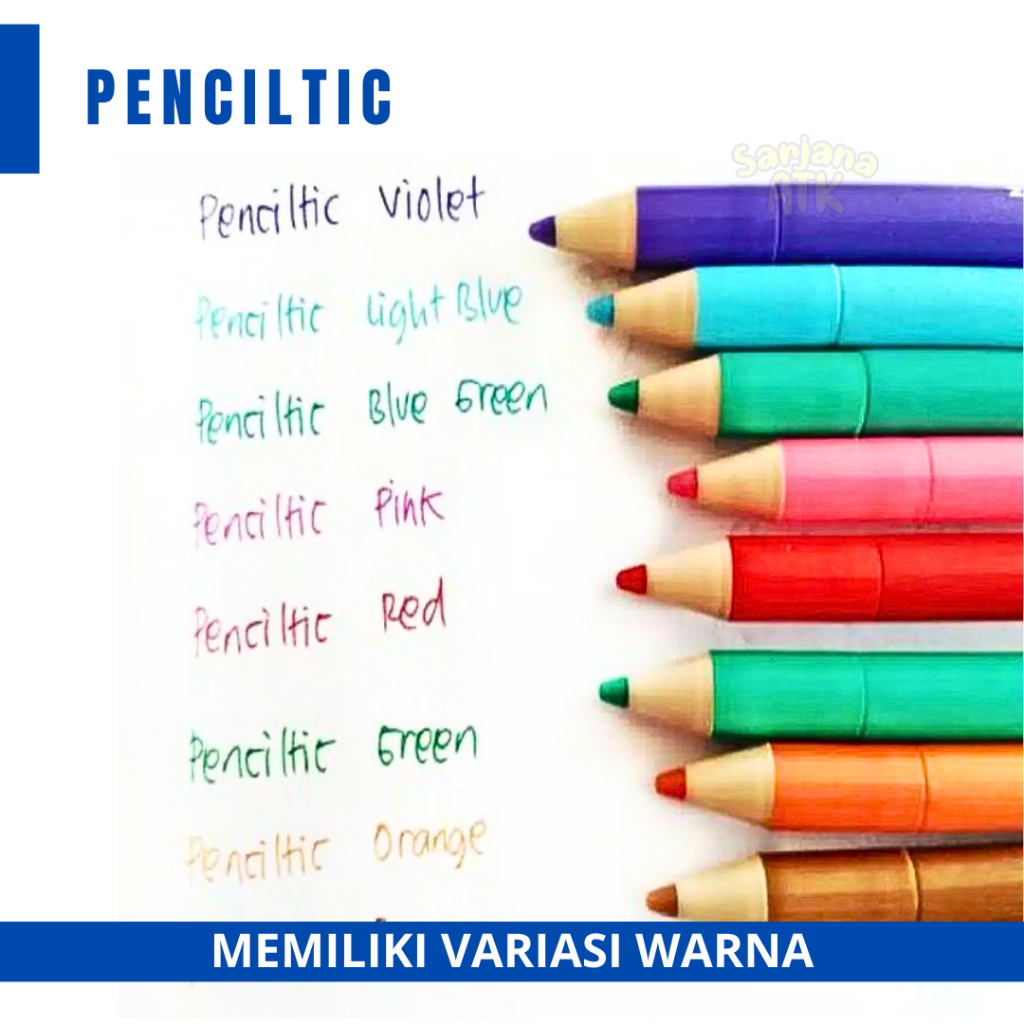 Jual Bulpen Pen Ballpoint Zebra PENCILTIC / PENCIL TIC 04mm Warna Warni ...
