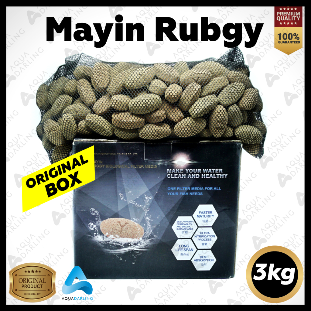 Jual Mayin Rugby 3kg - Media Filter Biologis untuk Rumah Bakteri ...