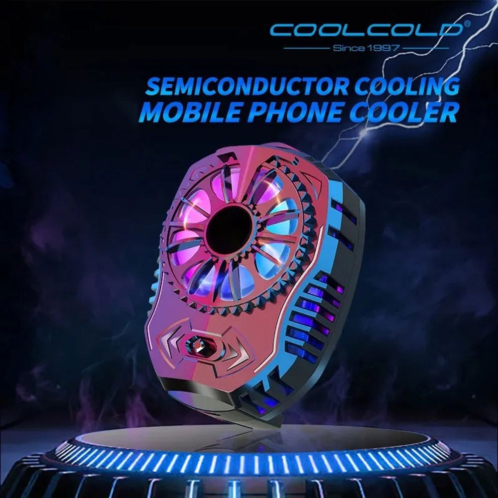 Jual CoolCold Smartphone Cooling Fan Kipas Heat Sink RGB Rechargeable ...