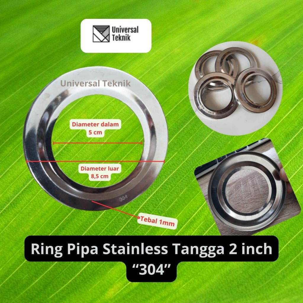 Jual Tapak Pipa Ring pipa stainless Steel Tangga 2 inch "304" | Shopee ...