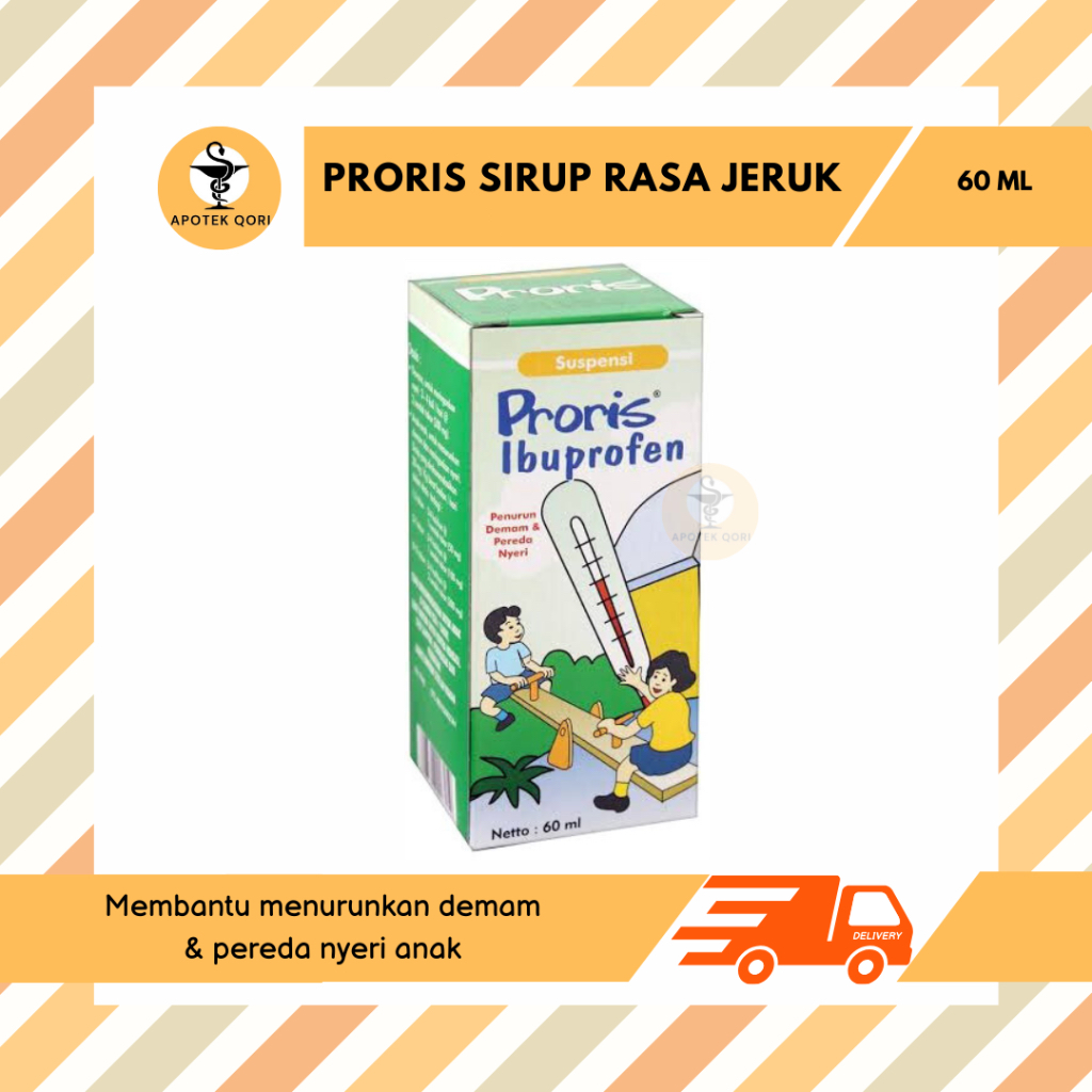 Jual PRORIS SIRUP 60 ML RASA JERUK/IBUPROFEN/OBAT SAKIT GIGI ANAK ...