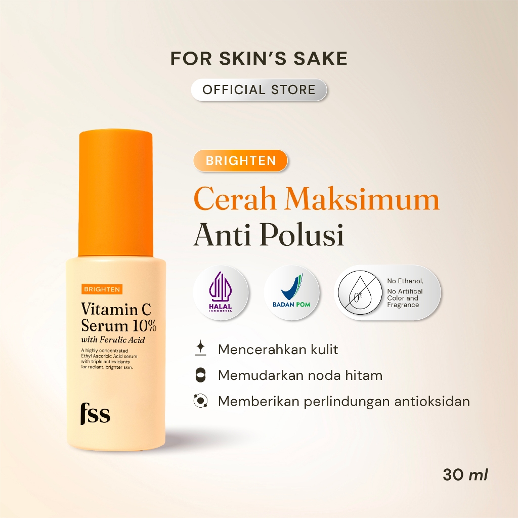 Jual For Skin's Sake FSS Vitamin C Serum Mencerahkan Kulit Memudarkan Bekas Jerawat with Triple ...