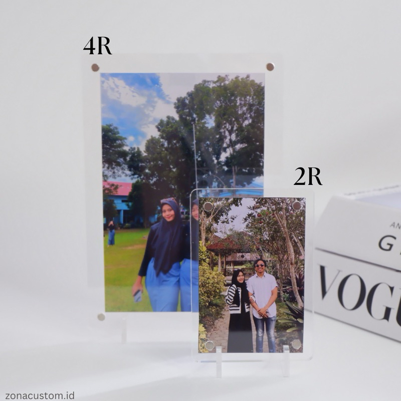 Jual Custom Foto Frame Akrilik magnet LUX 2R 4R Photo Card Acrylic ...