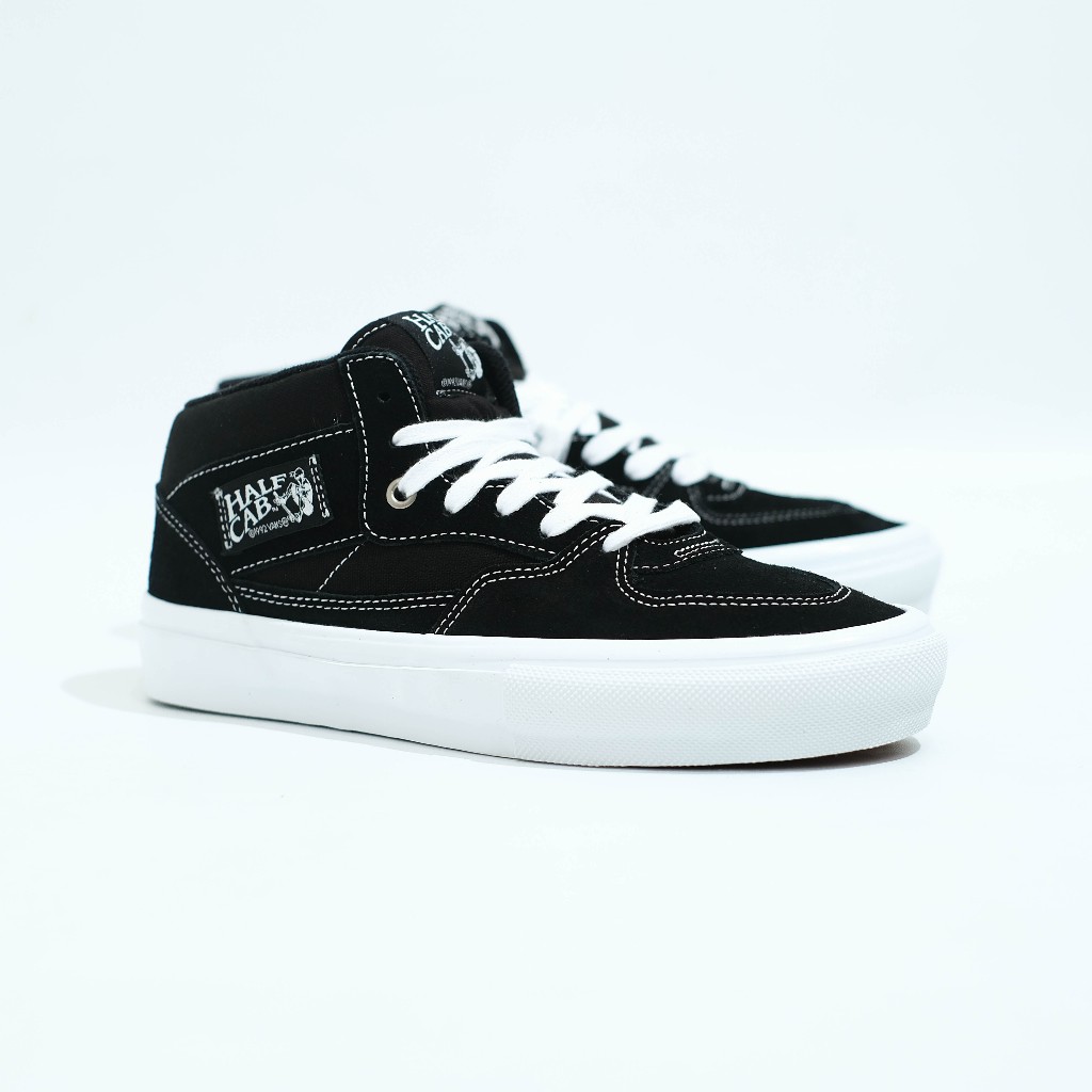 Jual Vans Half Cab Pro Skate Black White | Shopee Indonesia