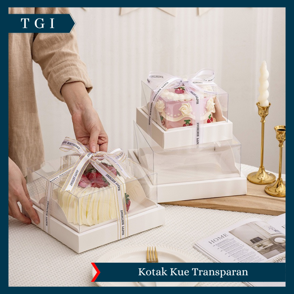 Jual TGI - KOTAK MIKA KUE TART ULANG TAHUN BIRTHDAY CAKE BOX PACKAGING ...
