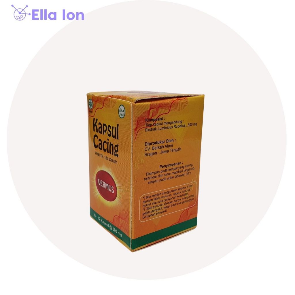 Jual Kapsul Cacing Vermus Kapsul Isi 12 / Kapsul Penurun Demam / Obat ...