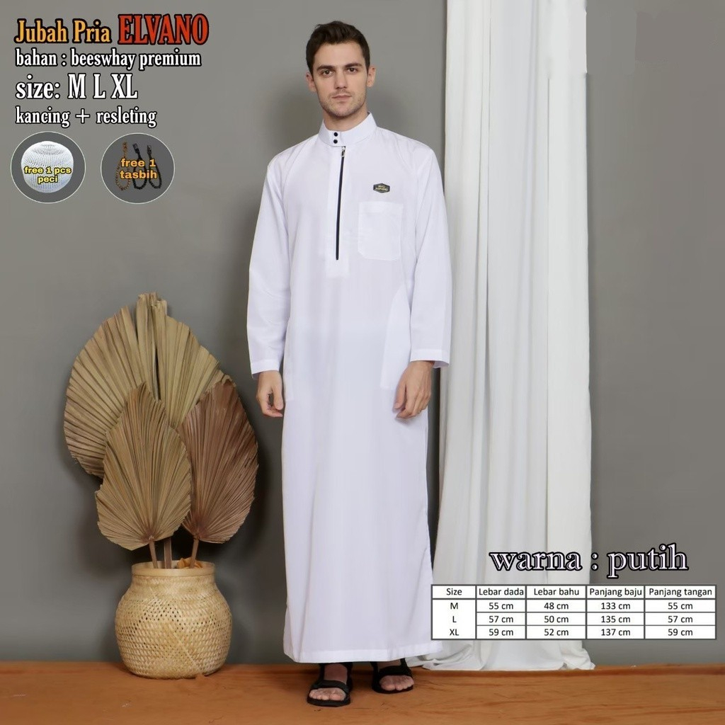 Jual Jubah Pria Lengan Panjang / Jubah ELVANO Terbaru / Gamis Muslim Laki-Laki / Jubah Pakistan ...
