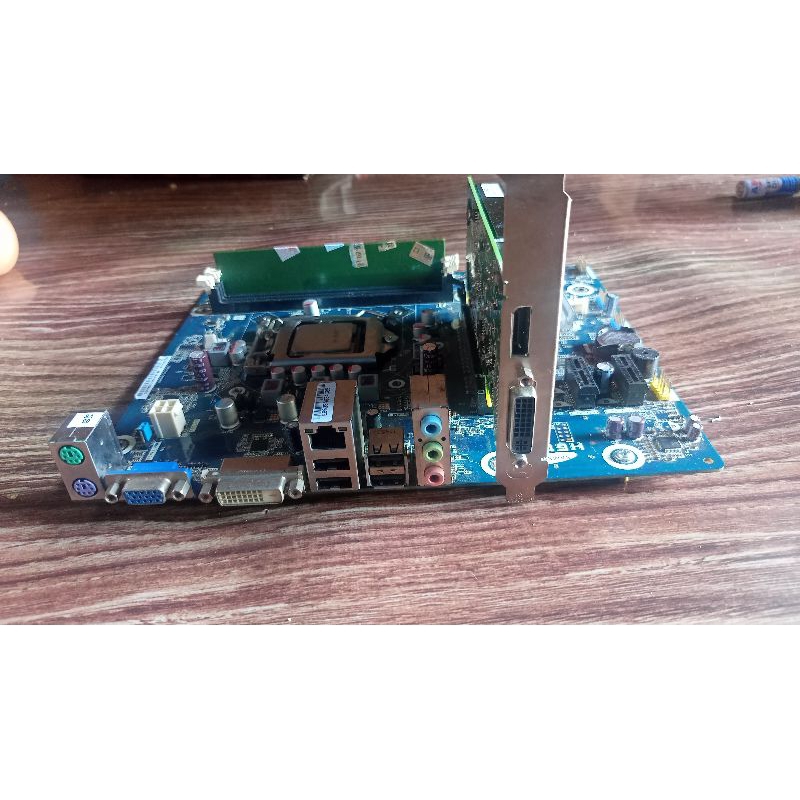 Jual motherboard h61 ddr3 gen 3 satu set lengkap psu prosesor ram ...
