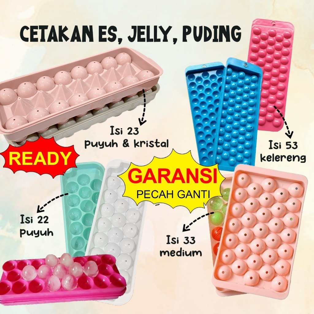 Jual Cetakan Es Batu Bulat Puding Ice ice Ball Tray 53 Lubang Cetakan ...