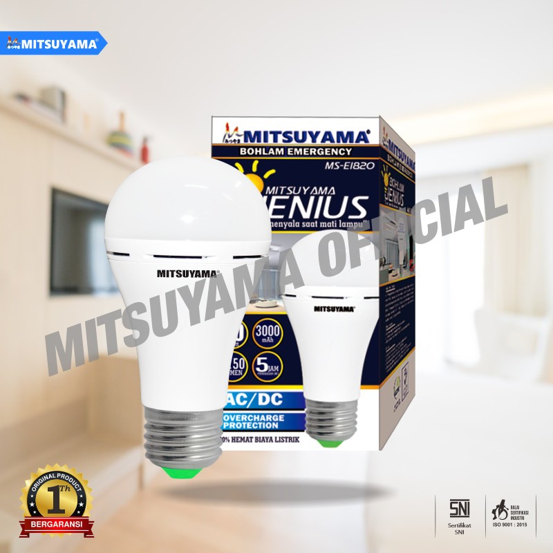 Jual Mitsuyama Genius / Mitsuyama Jenius Lampu Bohlam LED Emergency 20 ...