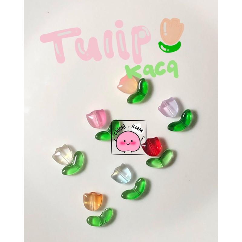 Jual Ready banyak warna 3Set Manik tulip kaca premium | manik tulip ...