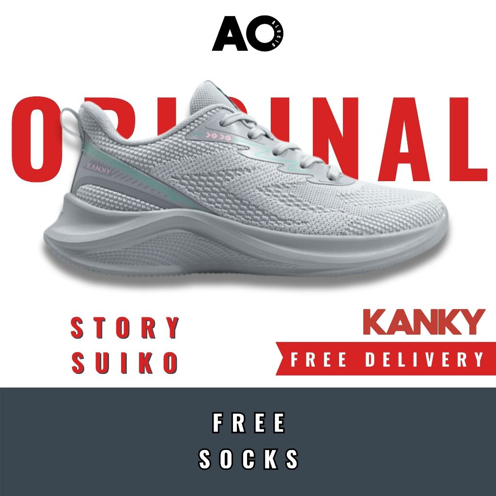 Jual Sepatu Kanky Story Suiko Light Grey Original Sneakers Casual ...