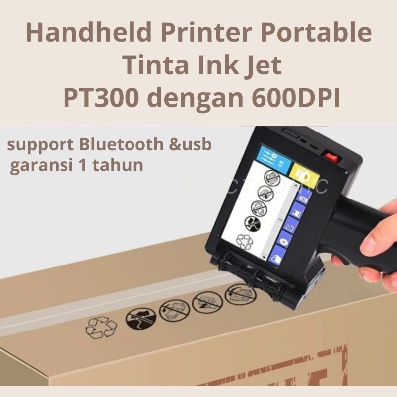 Jual Mesin Handheld Printer Tinta Ink jet PT 3000 dengan 600DPI ...