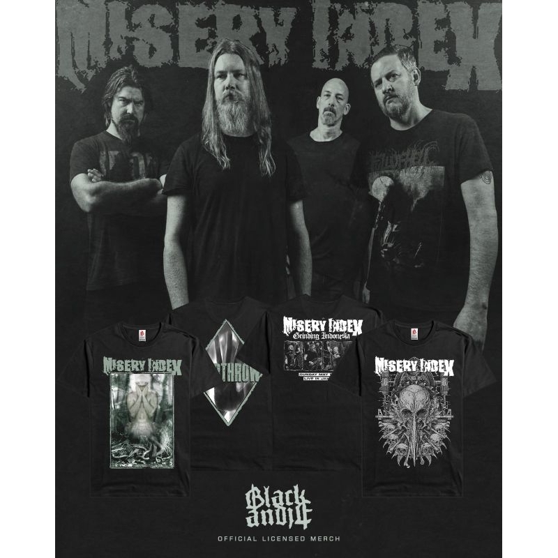 Jual KAOS BAND MISERY INDEX OFFICIAL LICENSED | Shopee Indonesia