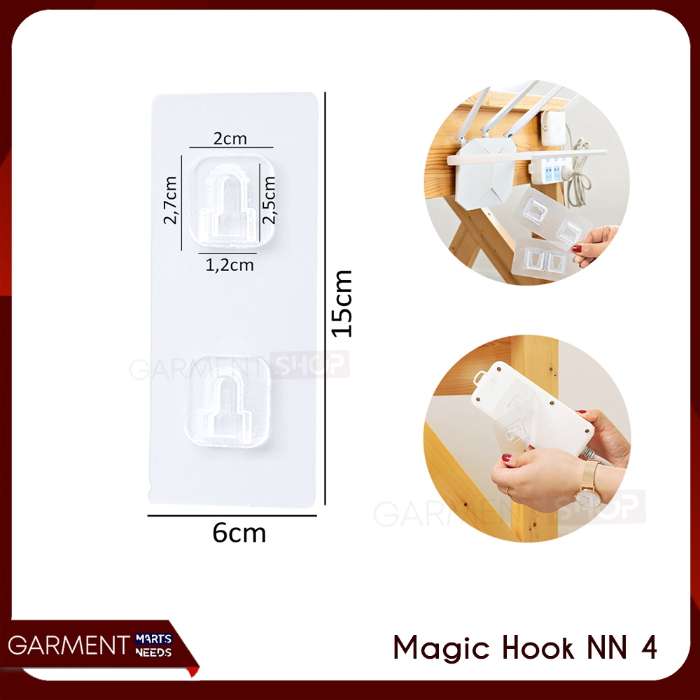 Jual Gantungan Cantolan Tempel Dinding Lem Super Kuat Magic Hook ...