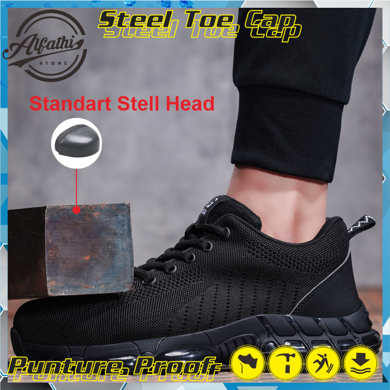 Jual [Promo] Sepatu Safety Sport Alfathi New Original By Guyisa Black ...