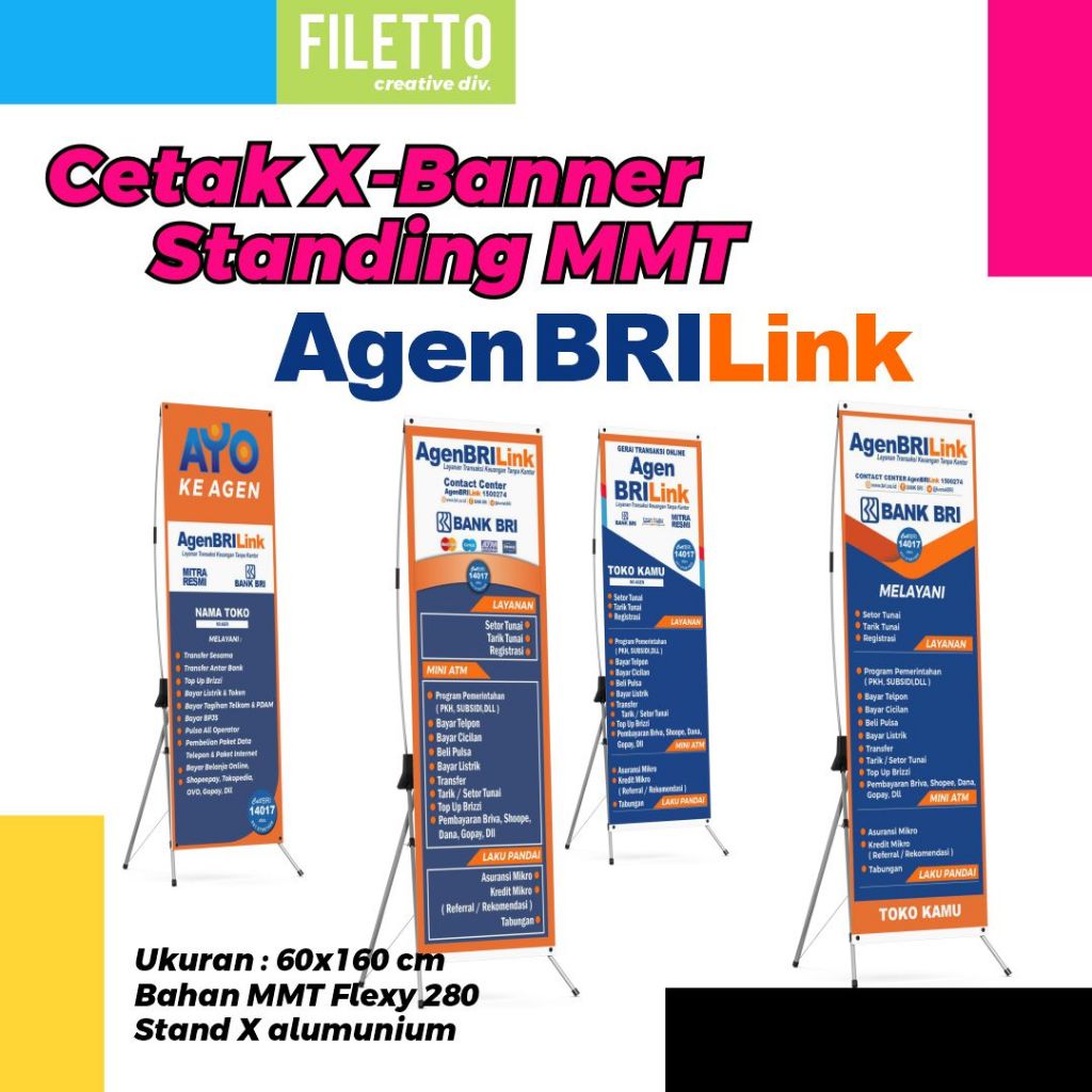 Jual Spanduk Standing X-Banner MMT Agen Brilink Banner Spanduk Transfer ...