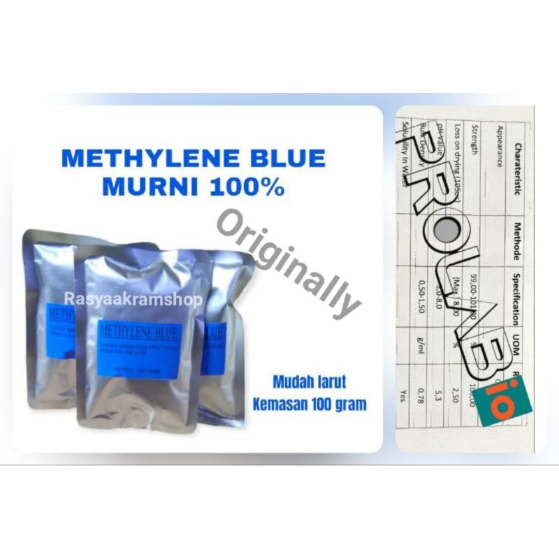 Jual bubuk methylene blue 100 gr /methylene blue bubuk /100gram/obat ...