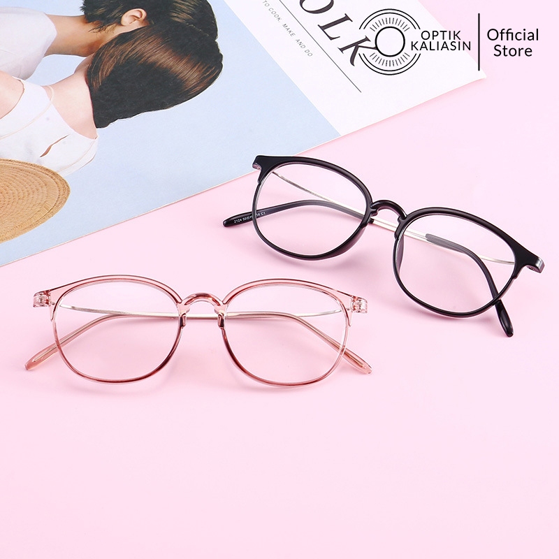 Jual OPTIK KALIASIN - Frame Kacamata pria wanita bulat oval lentur anti radiasi 2124 | Shopee ...