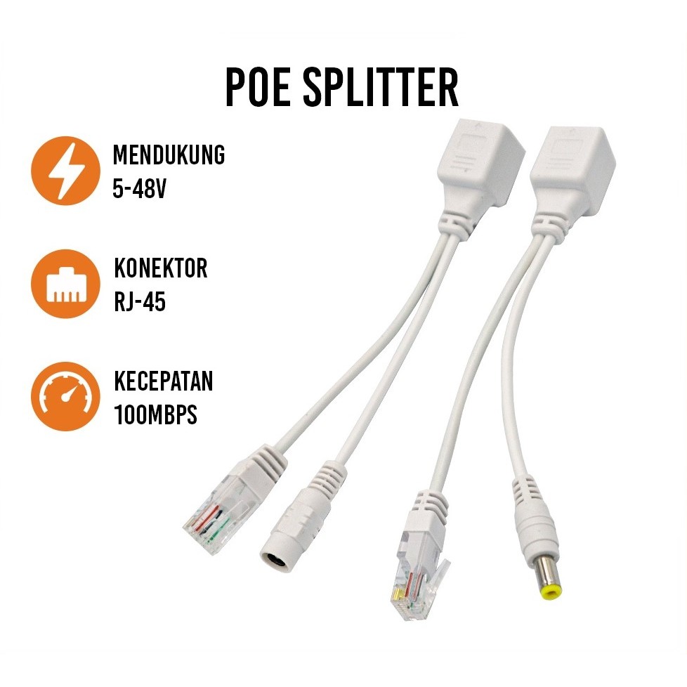Jual KABEL POE INJECTOR & POE SPLITTER (SET) / KABEL POE SET | Shopee ...