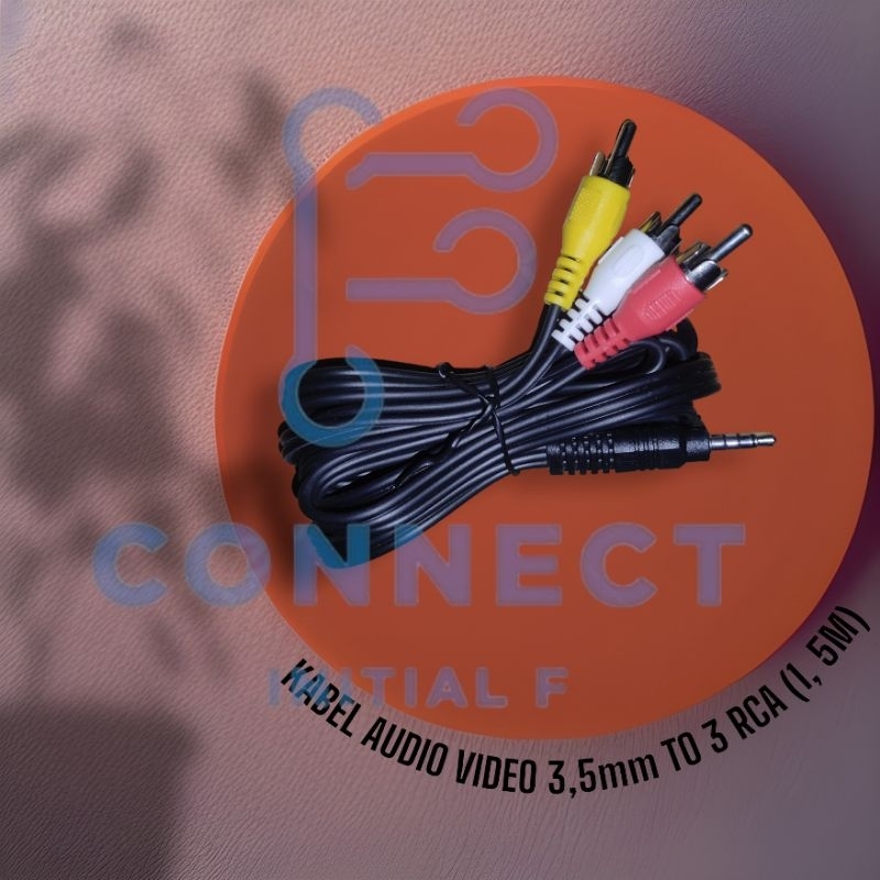 Jual KABEL RCA 3 IN 1 KABEL AUDIO VIDEO TO JACK AUX 3.5mm | Shopee Indonesia