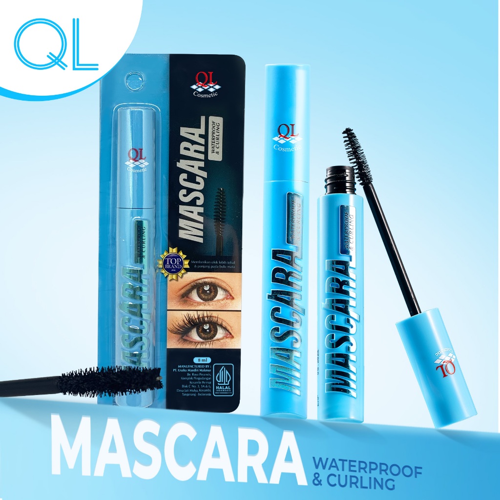Jual QL Cosmetic Waterproof & Curling Mascara - 8 ML | Shopee Indonesia