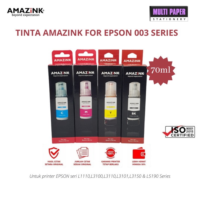 Jual Tinta Printer Epson 003 Amazink | Shopee Indonesia