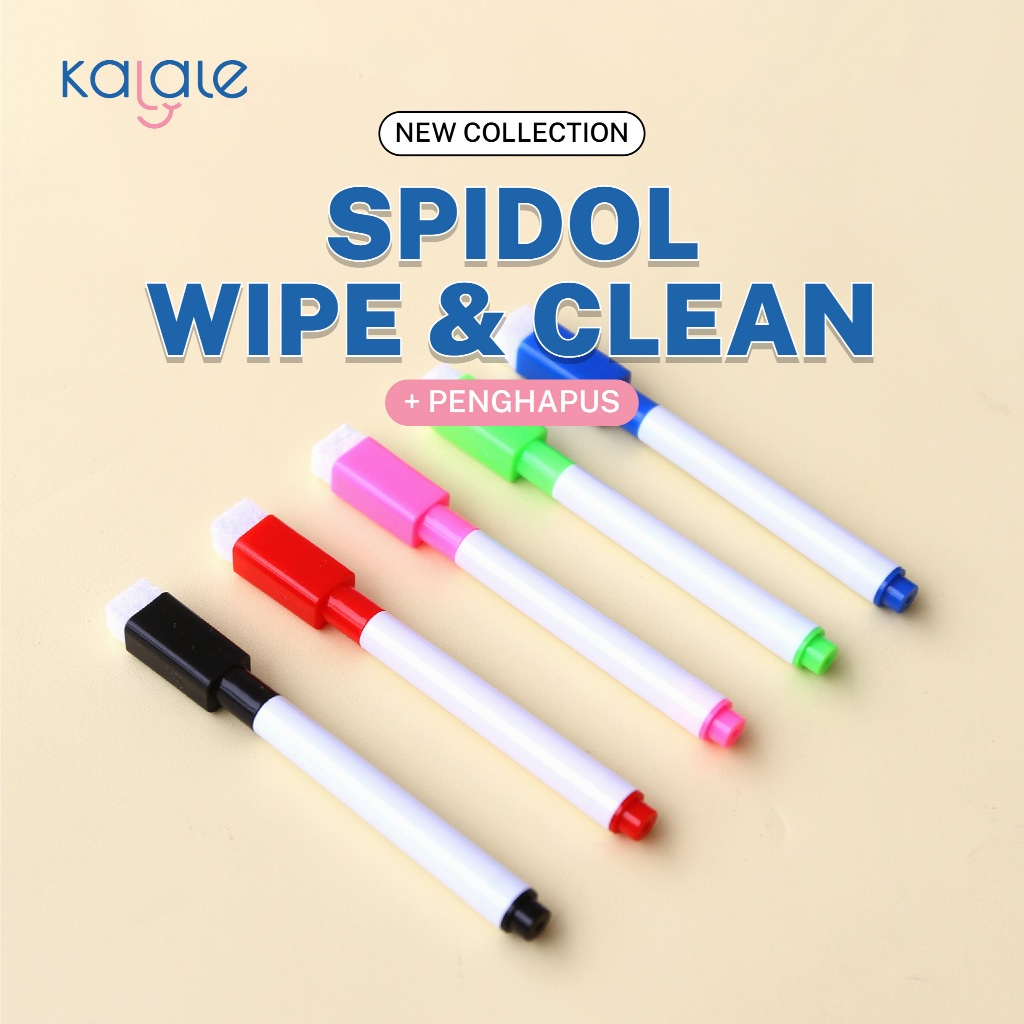 Jual GOOROO by Kalale - Spidol Warna Wipe Clean Hitam Biru Merah Pink ...